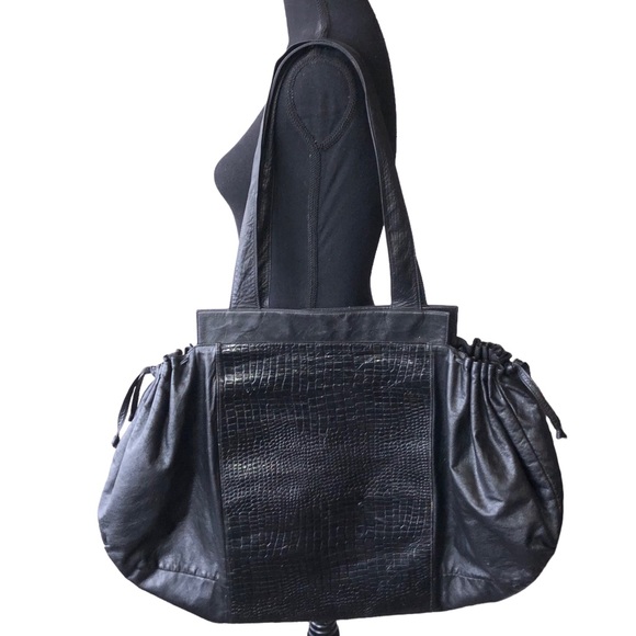 Jill Stuart | Bags | Jill Stuart New York Large Leather Handbag Duffel ...